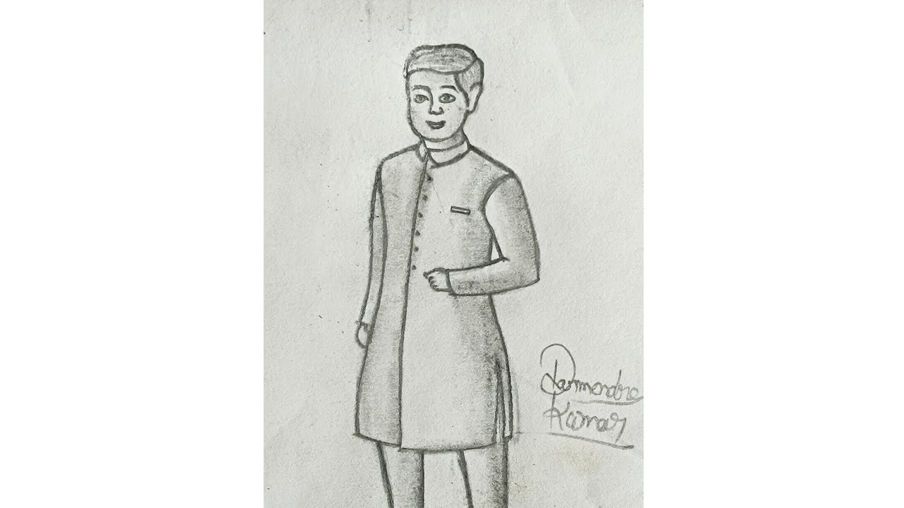 A handsome boy drawing - very easy drawing || pencil sketch tutorial ...