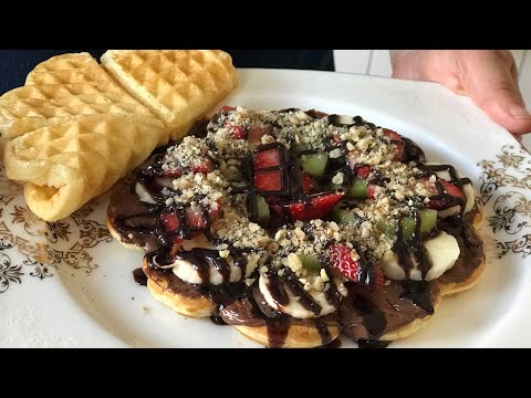 💯👌🏻WAFFLE TARİFİ NASIL YAPILIR ⁉️Tadı mükemmelll