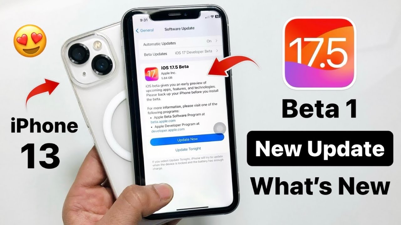 iPhone 13 New Update iOS 17.5 Beta 1 - Whats New iOS 17.5 Beta 1 - YouTube