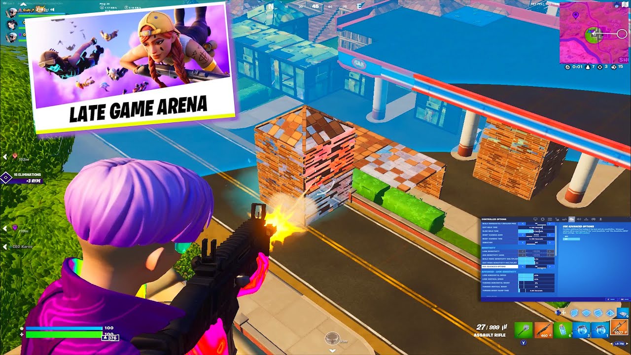 LATE GAME ARENA (Pumps Unvaulted ) + Best Controller Settings CHAPTER 3 ...