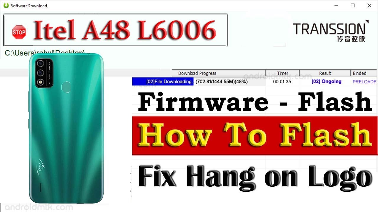 Itel A48 L6006 Full Flash Stock Rom Firmware - How To Flash - Hang On ...