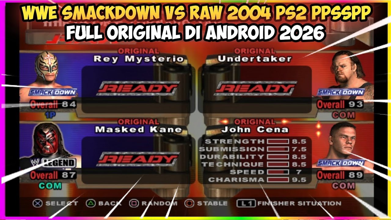 Game Wwe SmackDown Vs Raw 2004 PS2 PPSSPP Android Offline Ukuran Kecil ...