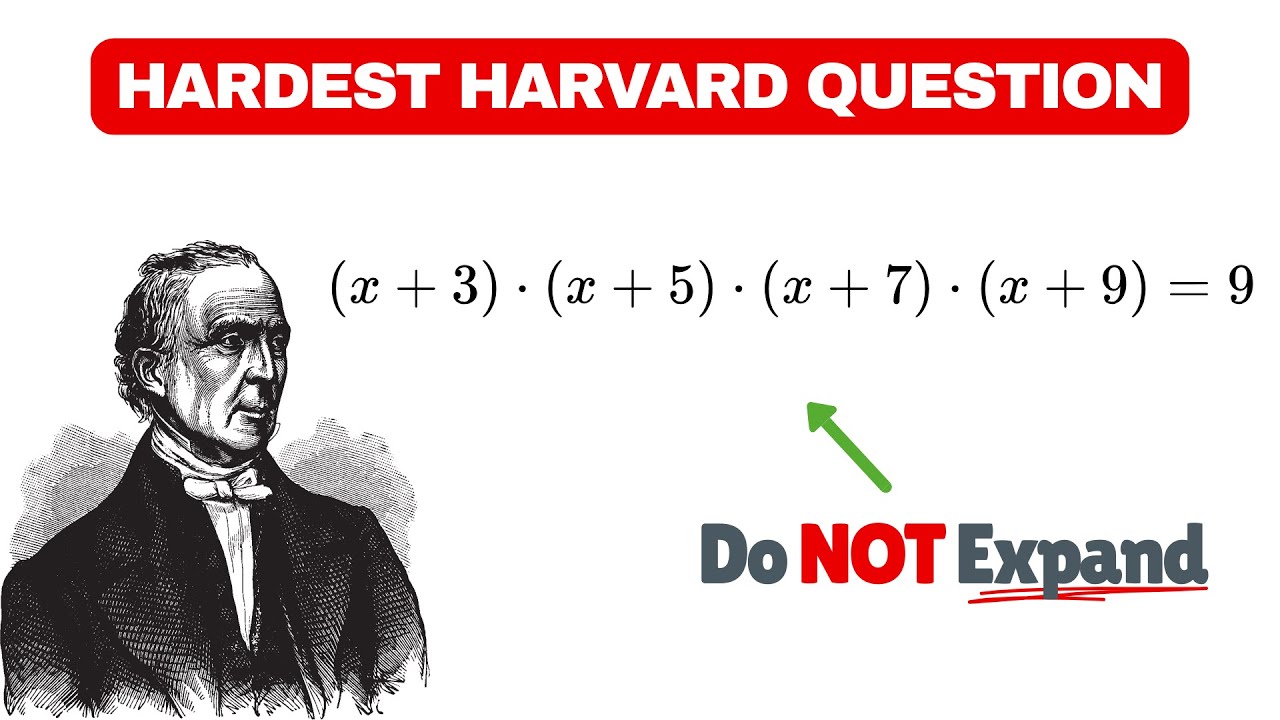 can you solve a Harvard level question - YouTube