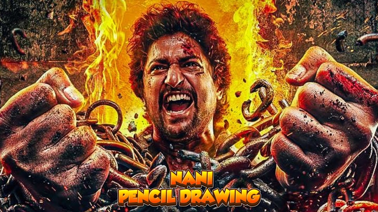 Nani pencil drawing | Saripodhaa Sanivaaram | Rj Art Gallery - YouTube