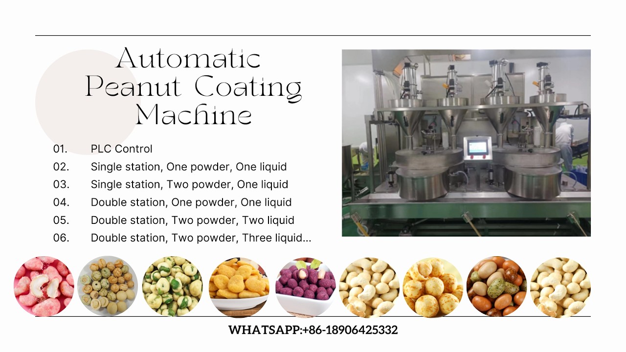 Automatic Peanut Coating Machine Coated Peanut Peanut Burger Coating ...