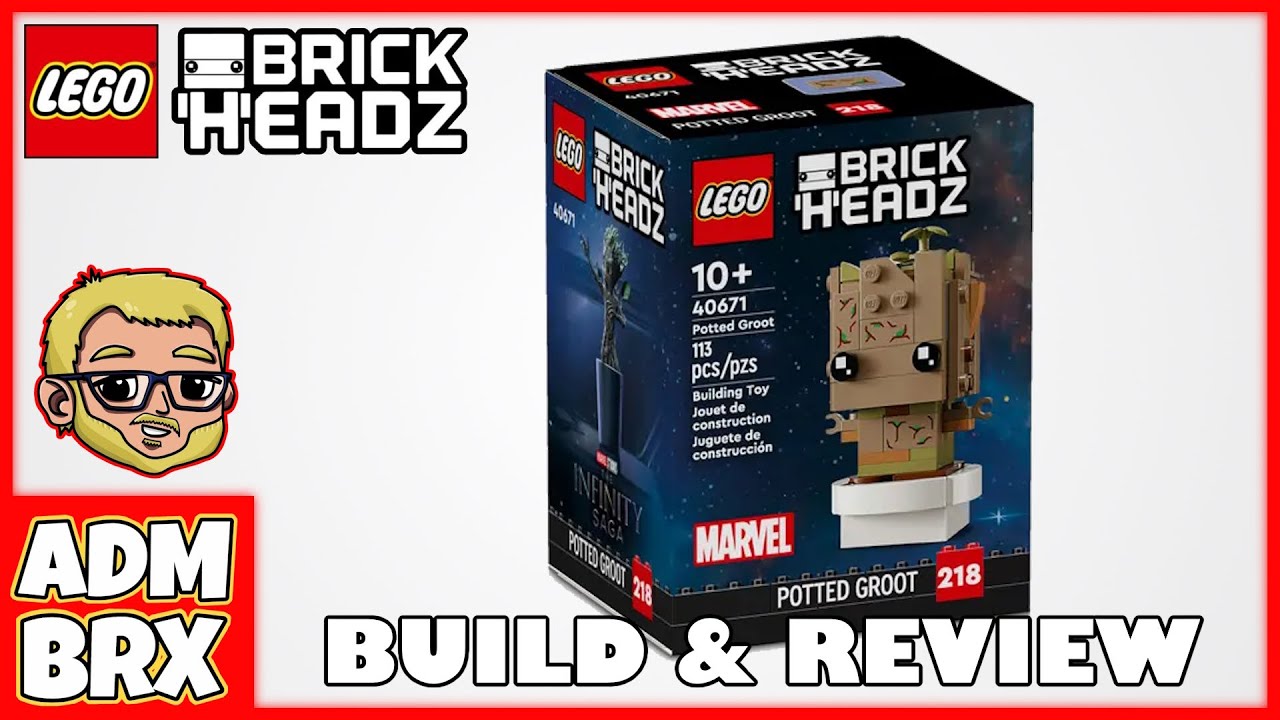LEGO POTTED GROOT BRICKHEADZ BUILD & REVIEW! LEGO 40671! - YouTube
