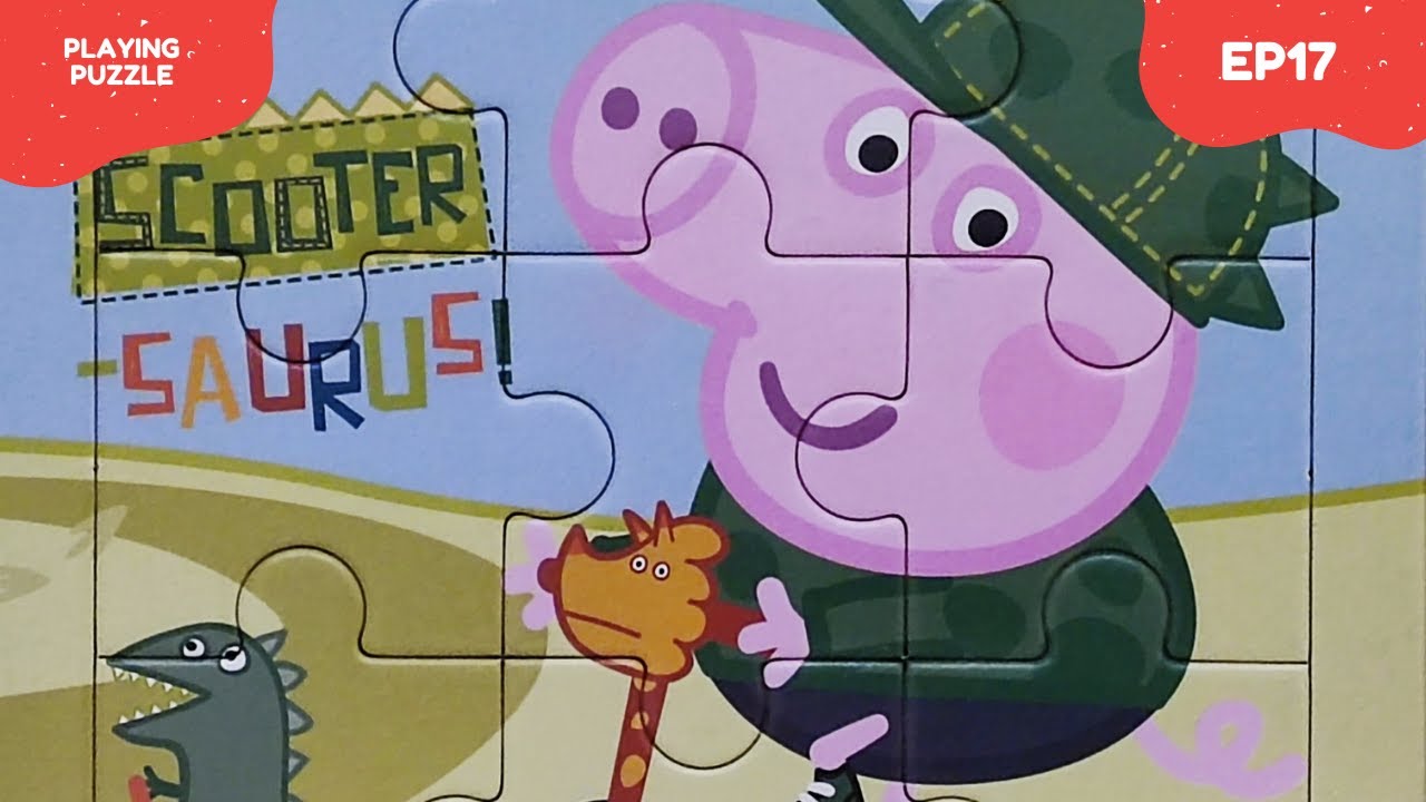Peppa Pig : Scooter Saurus - Animated puzzles for kids | GLIMIGO - YouTube