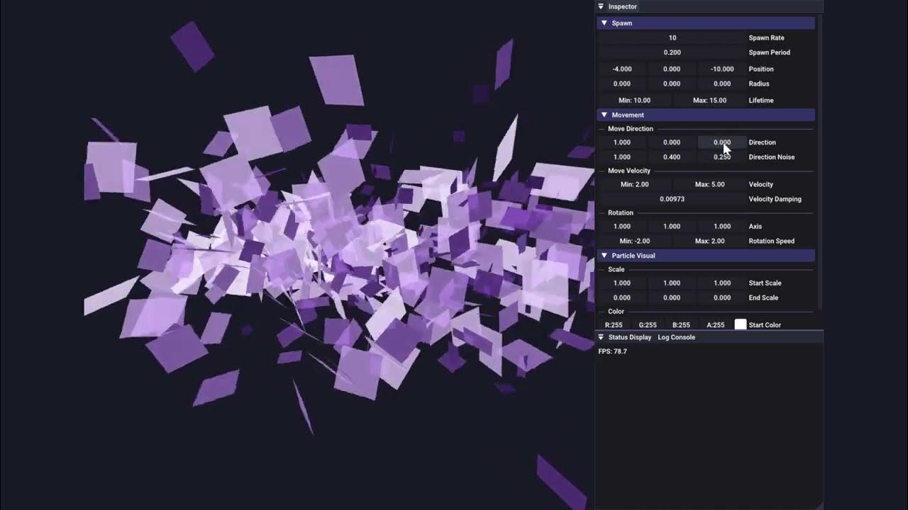 Particle system C++ ImGui - YouTube
