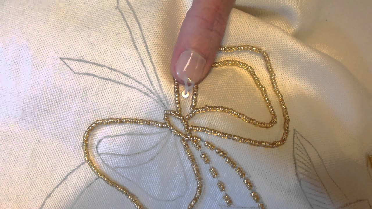 Perlage avec pose de paillette - YouTube