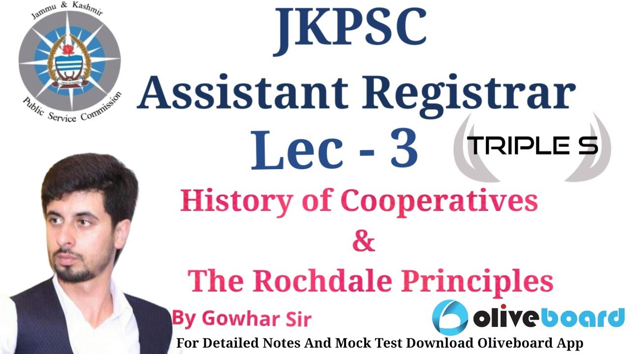 Lec - 3 - History of Cooperatives and The Rochdale Principles by Gowhar ...