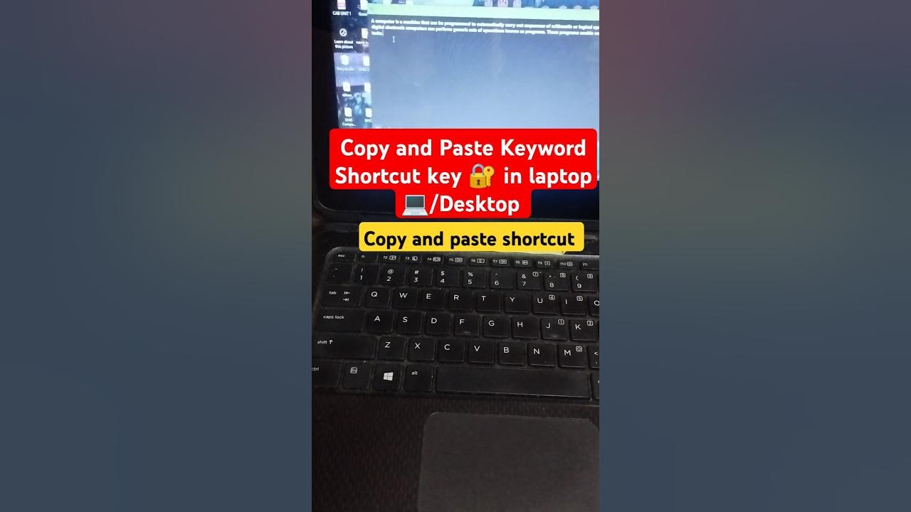 Copy Paste Shortcuts keys / Shortcuts keys for copy and paste - YouTube