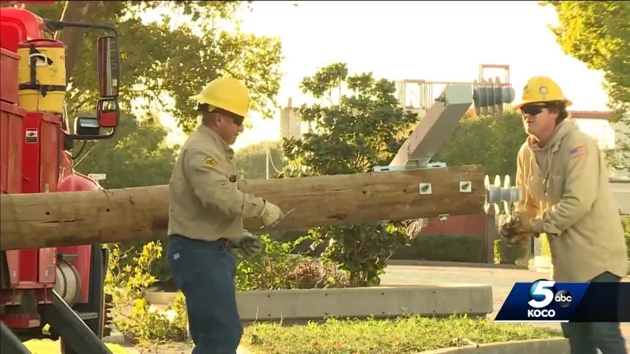 Intense winds bring down power lines in parts of OKC metro - YouTube