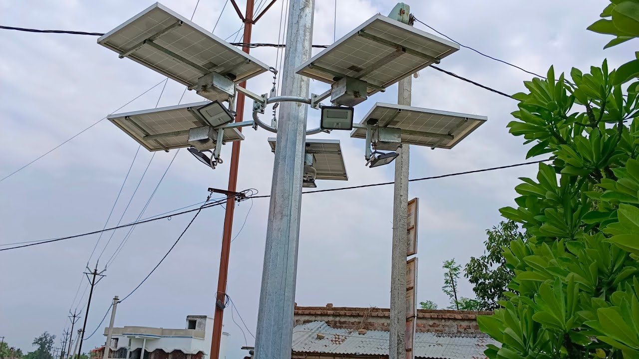 Solar High mast light || Solar System || HIGH MAST 9mtr @SASTHISOLAR ...