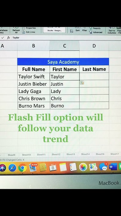 Master flash fill in excel! #excelpro #learnexcel #exceltips - YouTube