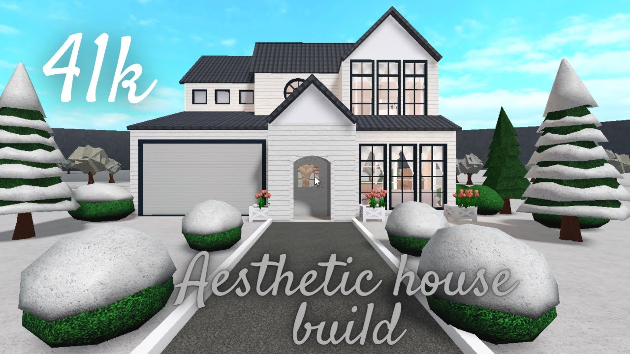 41k Aesthetic family house build (BLOXBURG) - YouTube