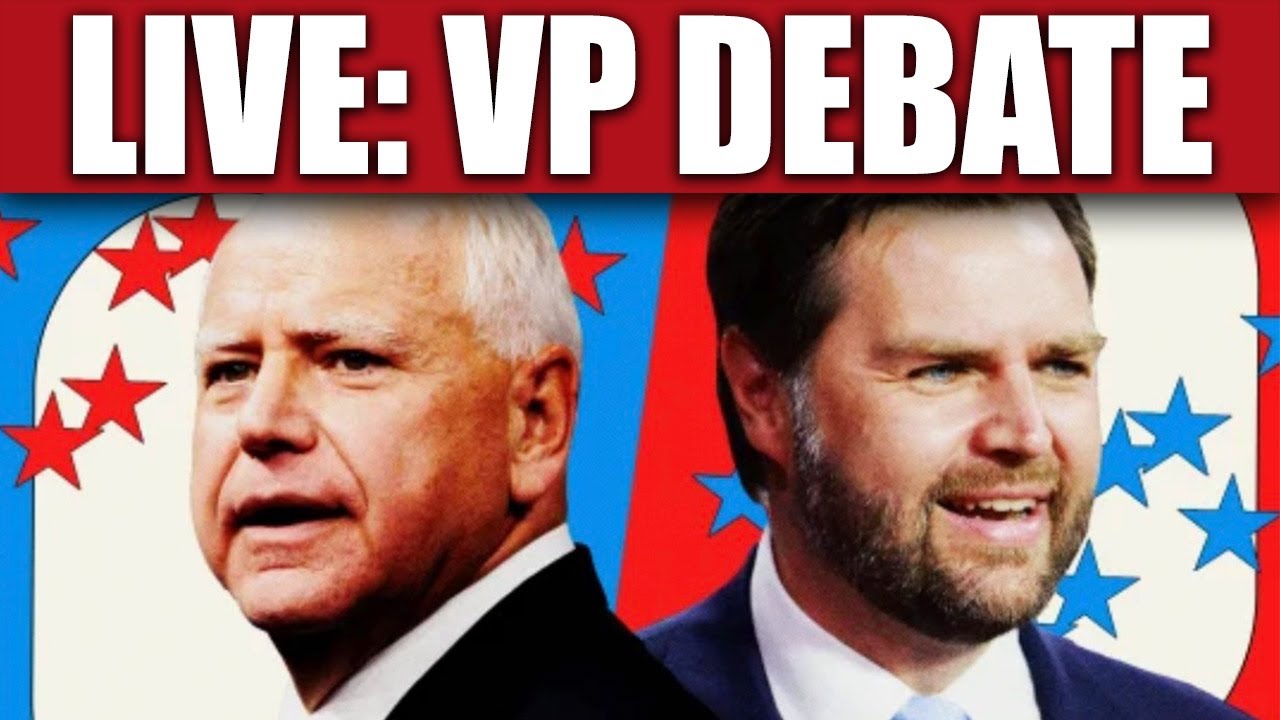LIVE: 2024 Vice Presidential Debate - JD Vance Tim Walz - YouTube