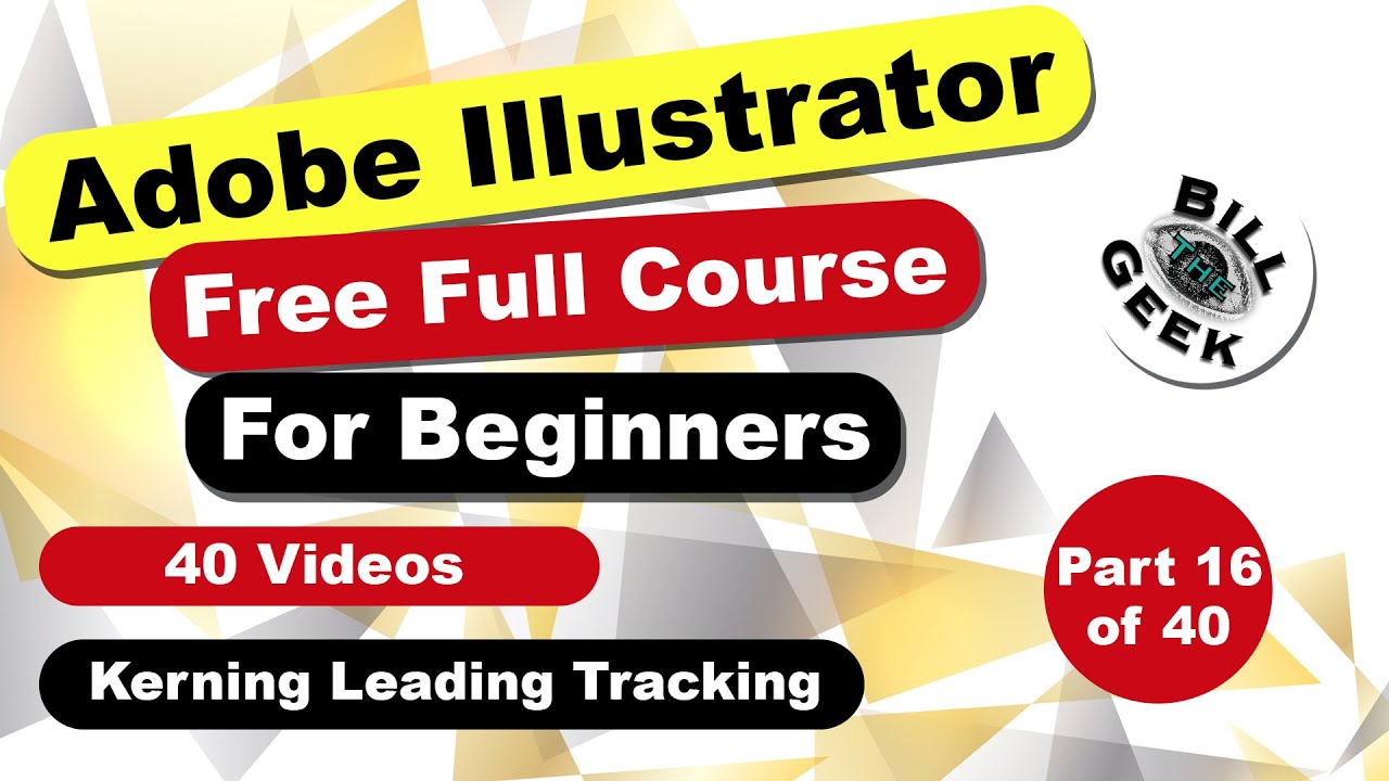 Adobe Illustrator Adjusting Text (Tracking and Kerning in Illustrator ...