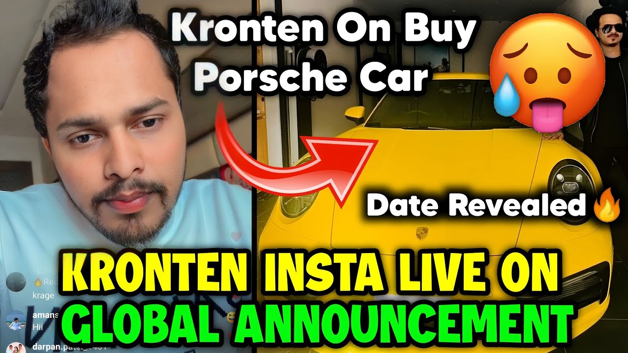 Kronten insta live on buying Porsche car 😲 And on Godlike global ...