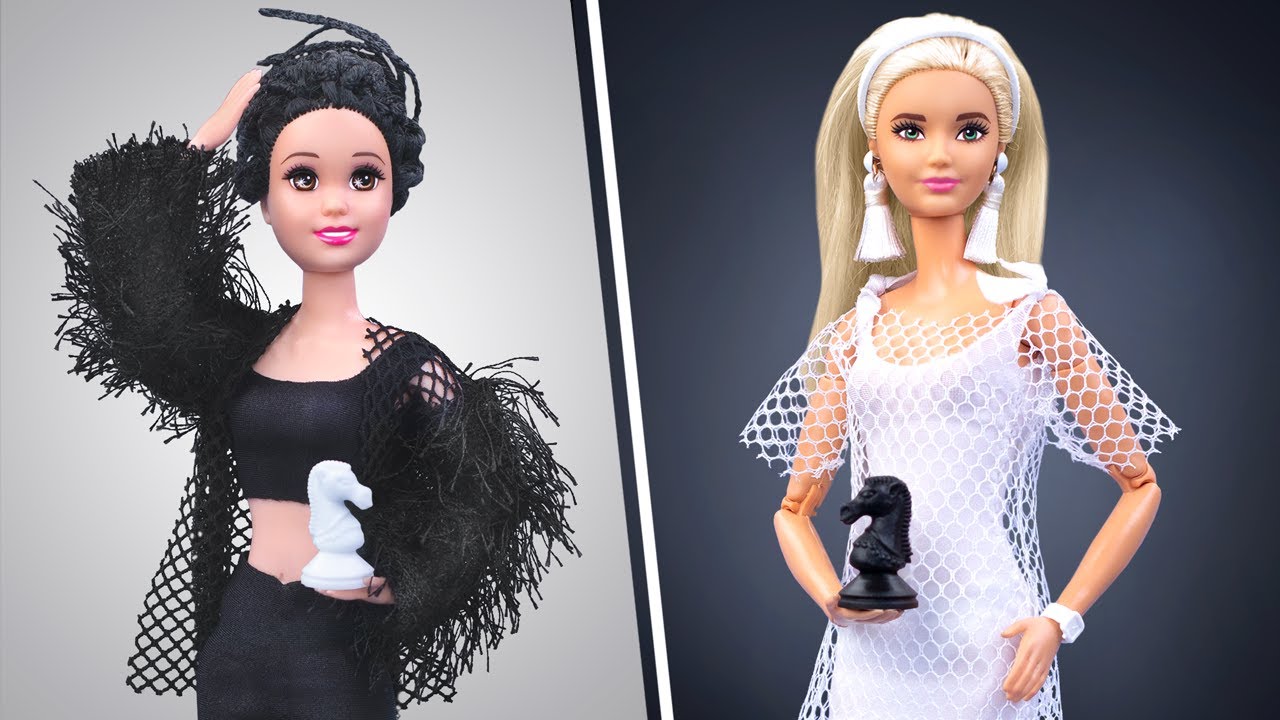 Tantangan Hitam Dan Putih! Semuanya Dalam Satu Warna Untuk Barbie - YouTube