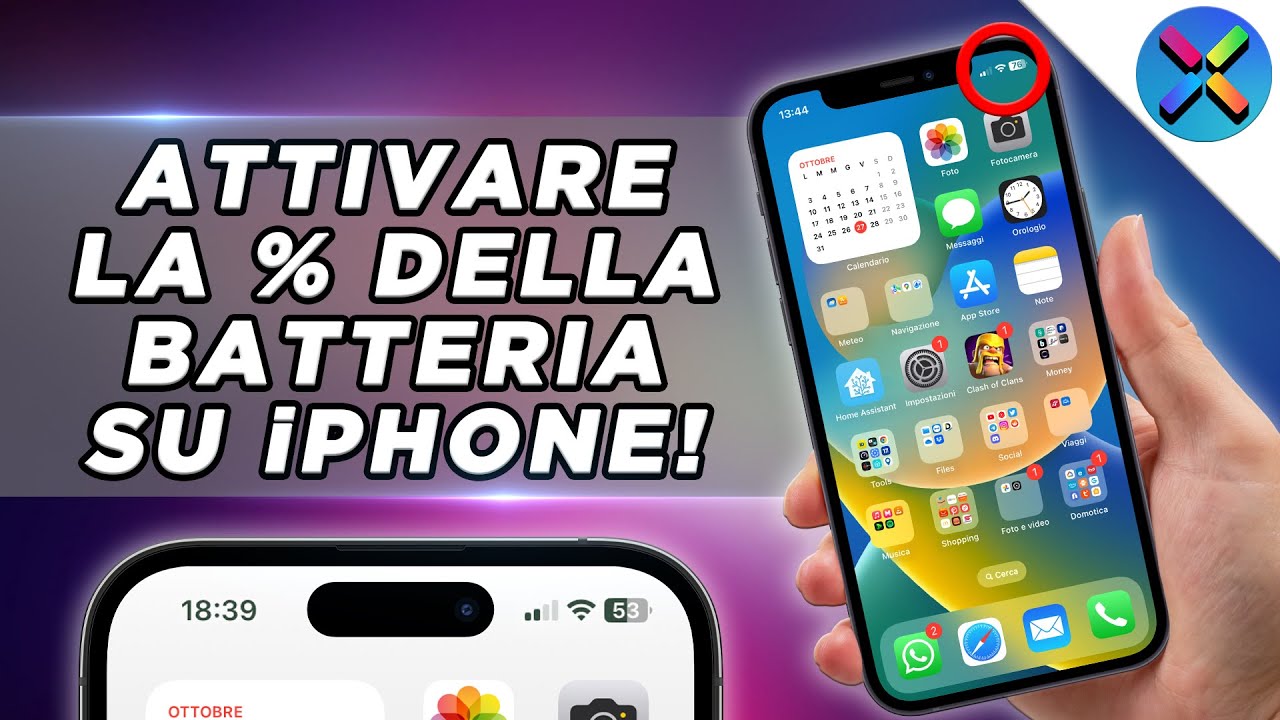 Come visualizzare la percentuale della batteria su iPhone! [16/15/14/13/12/11/XS/XR/X] - YouTube