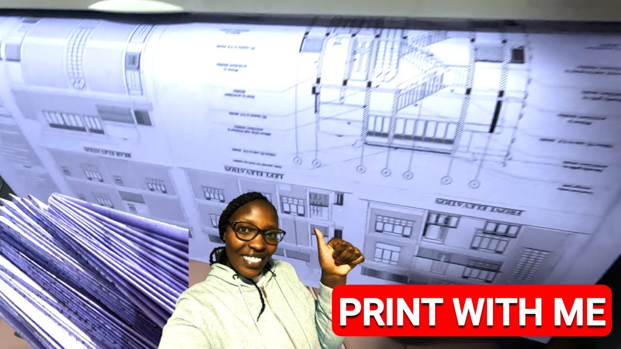 BLUEPRINT WITH ME || HOW TO USE HP DESIGNJET LARGE FORMAT TO PRINT ...