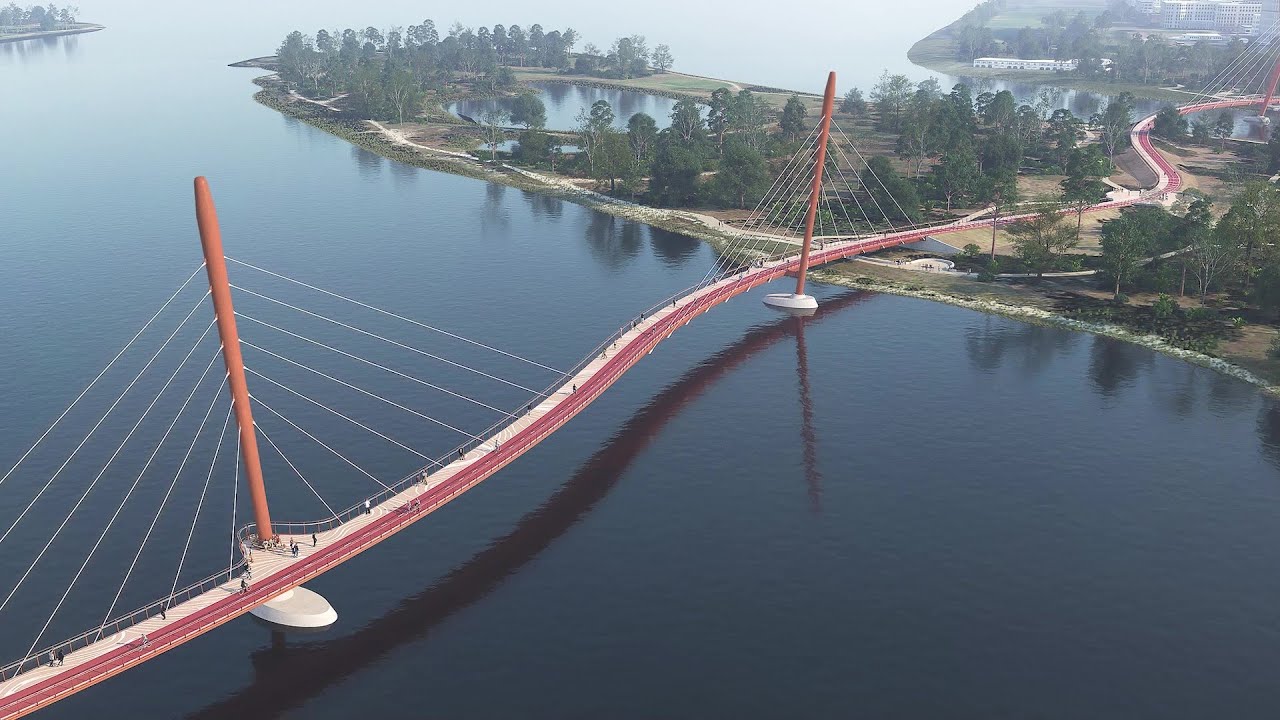 Causeway Pedestrian and Cyclist Bridges - Steel Cutting - YouTube