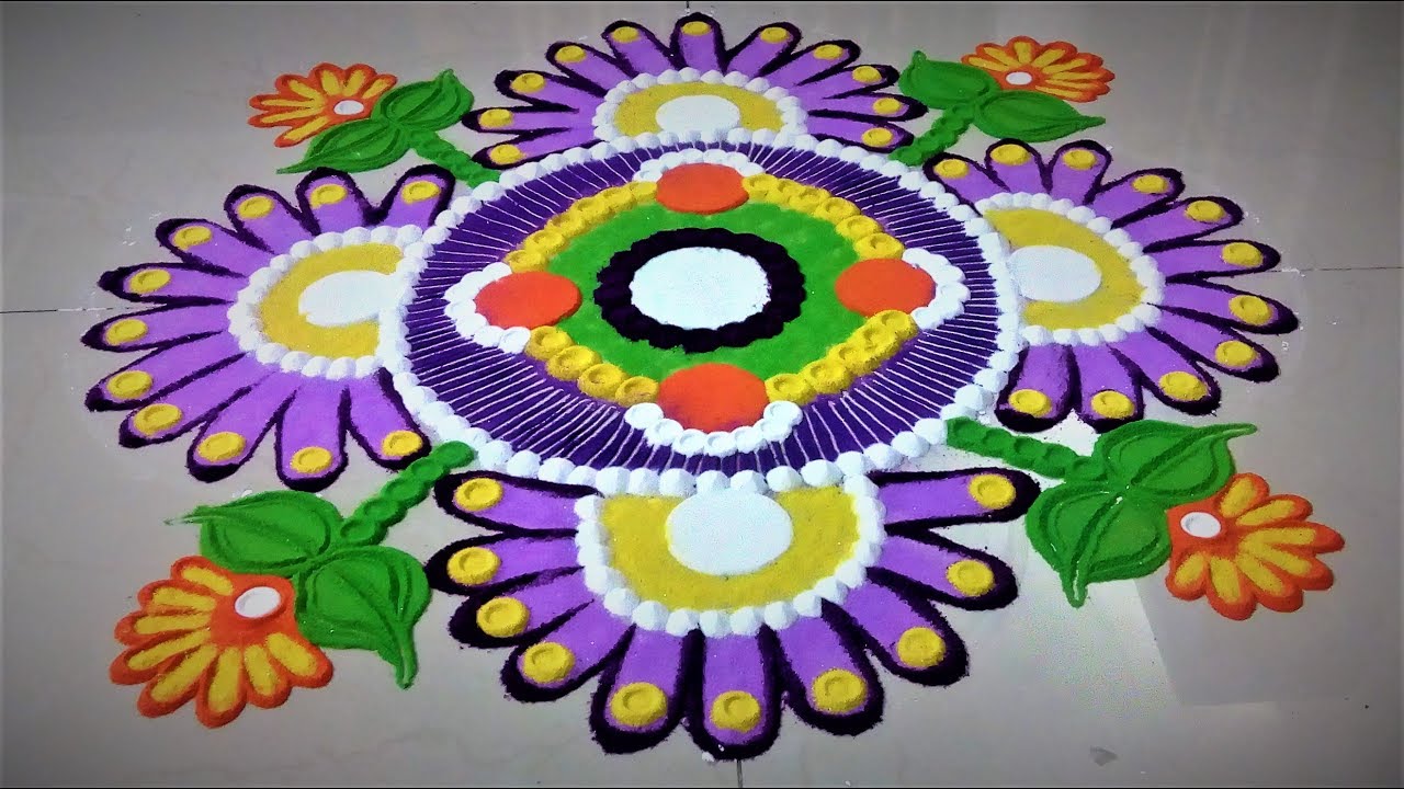 Beautiful Innovative Multicolored Rangoli Designs|Creative Rangoli by ...