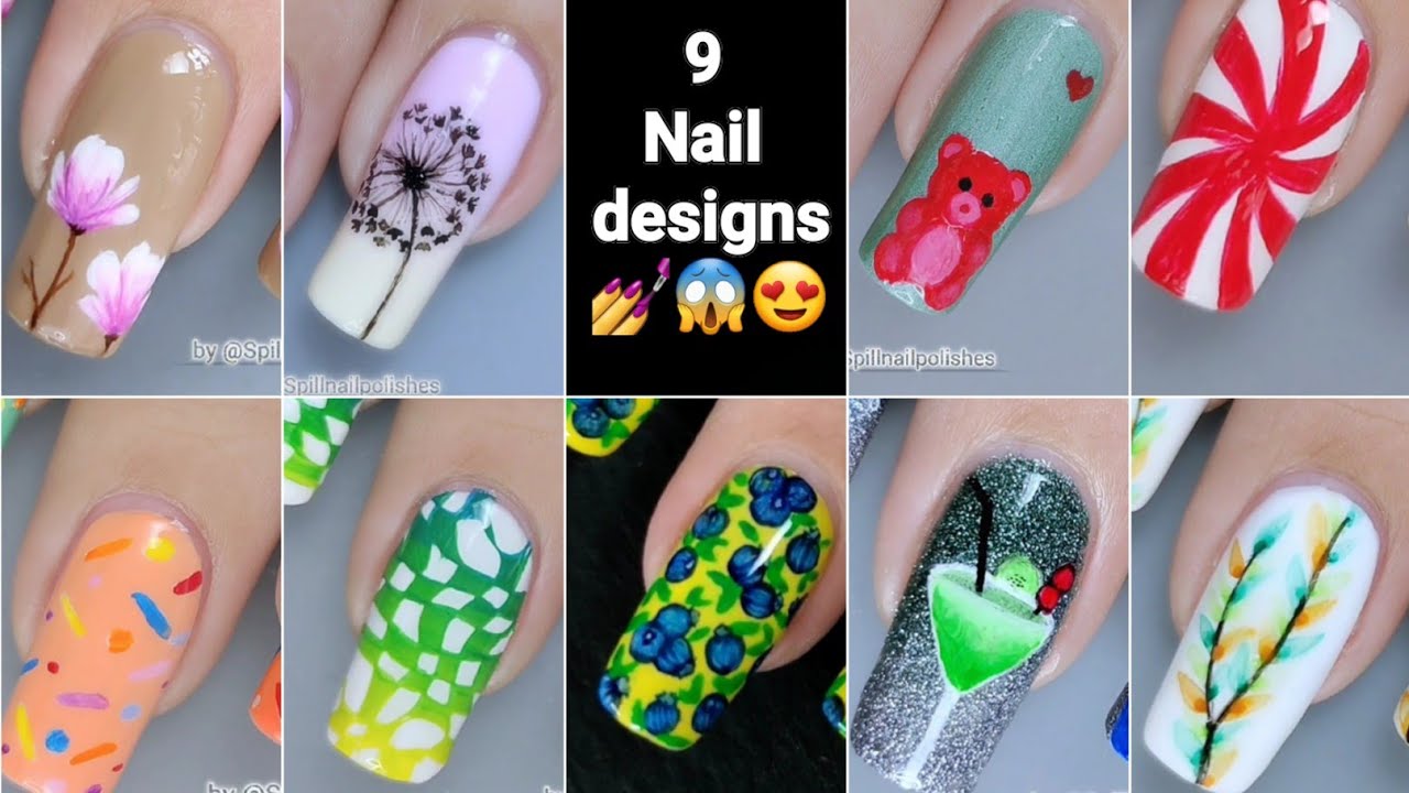 9 Amazing nail art design Tutorial 😱💅 #Nails #naildesign #tutorial # ...