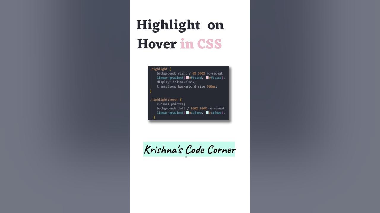 Quick Tip Add Highlight On Hover Effect With Css Css Webdesign