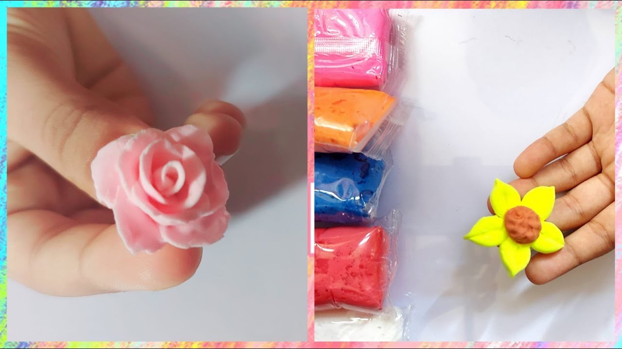 Polymer clay tutorial | How to make flowers | Polymer clay art - DIY ...