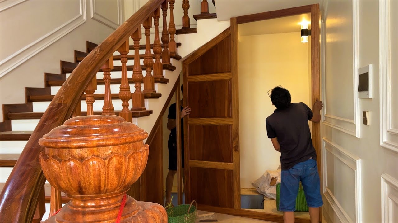 Woodworking Maximize Space, Revamp Curved Under-Staircase Area with ...