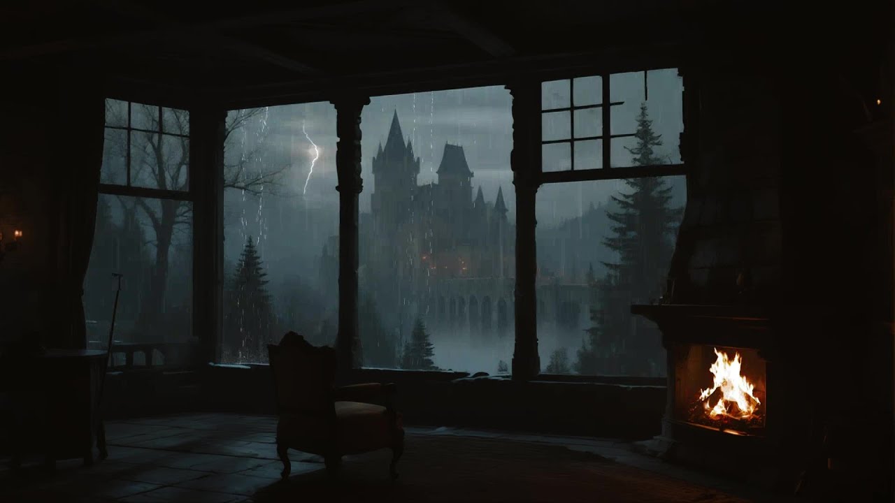 Rain and Thunder at a Medieval Castle 🏰 Relaxing Rain Sounds for Sleep ...