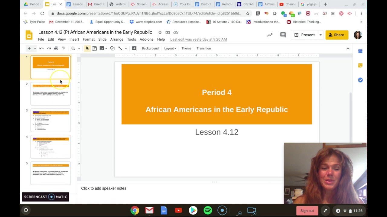 Lesson 4.12 African Americans in the Early Republic - YouTube