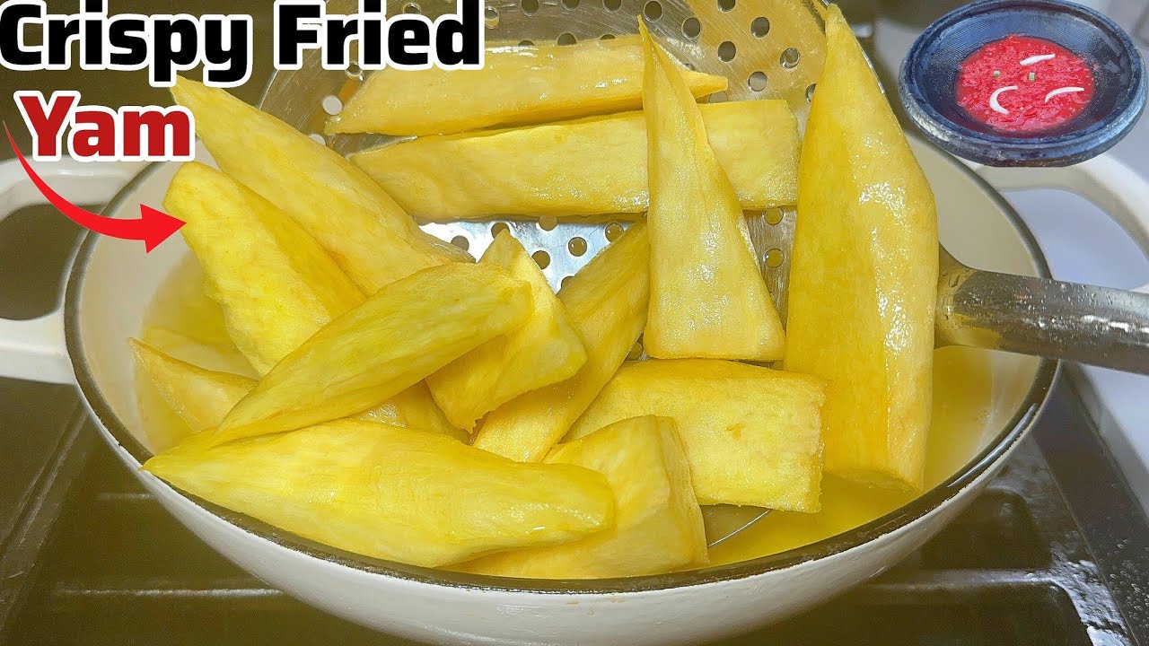 How to prepare crispy Ghana fried yam, pepper sauce and fish/ easy ...