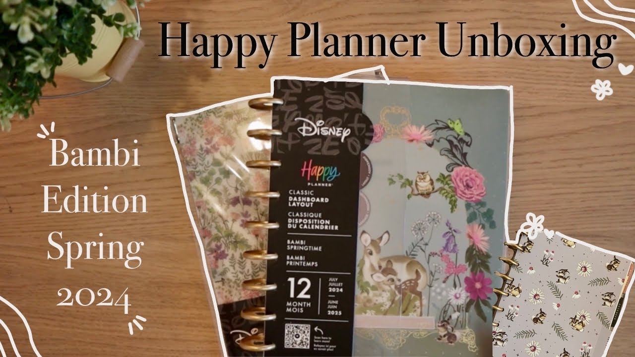 Happy Planner | Disney Bambi Edition Unboxing Dashboard Layout Spring ...