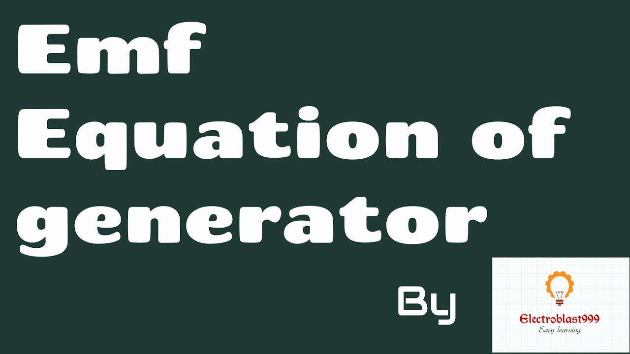 Emf Equation of dc generator (lecture-06) - YouTube