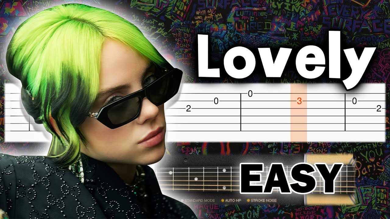Billie Eilish - Lovely - EASY Guitar tutorial Acordes - Chordify