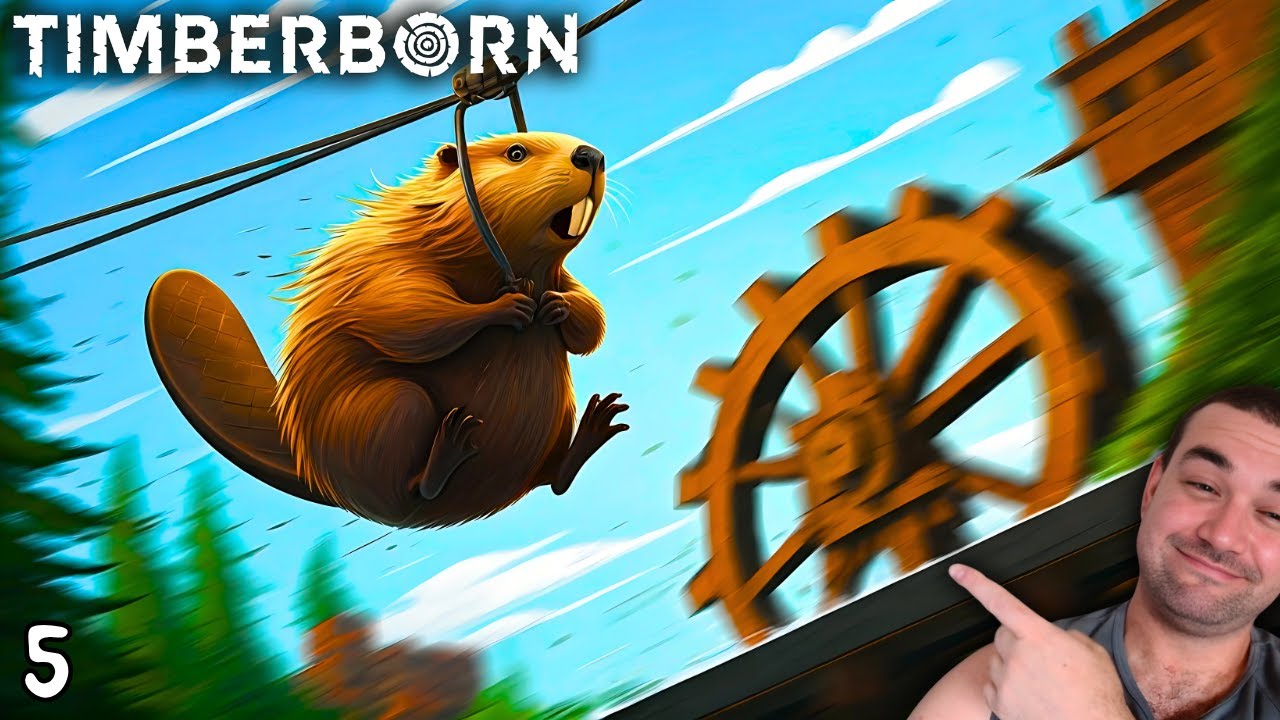 Using Ziplines To Build THIS Insane Water Power System | Timberborn ...