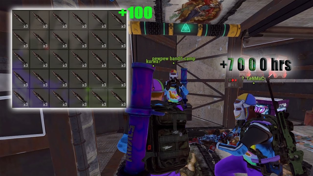 HOW 7000 HRS GROUP WASTE 100+ ROCKETS | RUST GAMEPLAY - YouTube