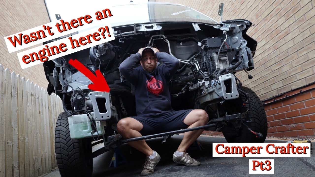 Salvage VW Crafter Engine Removal! - (Crafter Camper Build) - YouTube