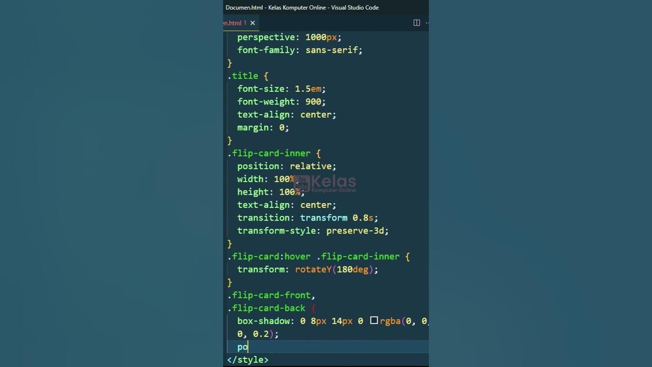 Membuat Card Hover Front Back pada HTML dan CSS #cssproperty #htmlcss - YouTube