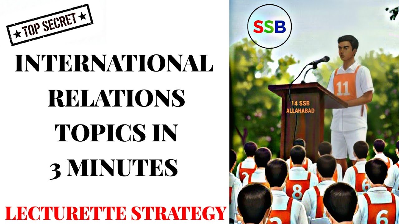 How to Cover International Relations Topics in 3 Minutes ? Lecturette ...