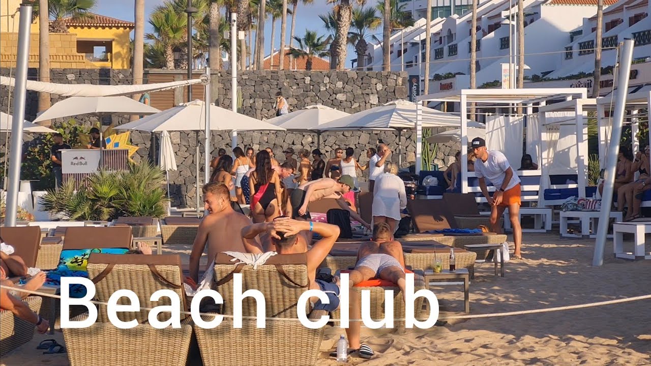 🌍 Tenerife. Beach Club. Las Américas. Costa Adeje. Spain. 4K - YouTube