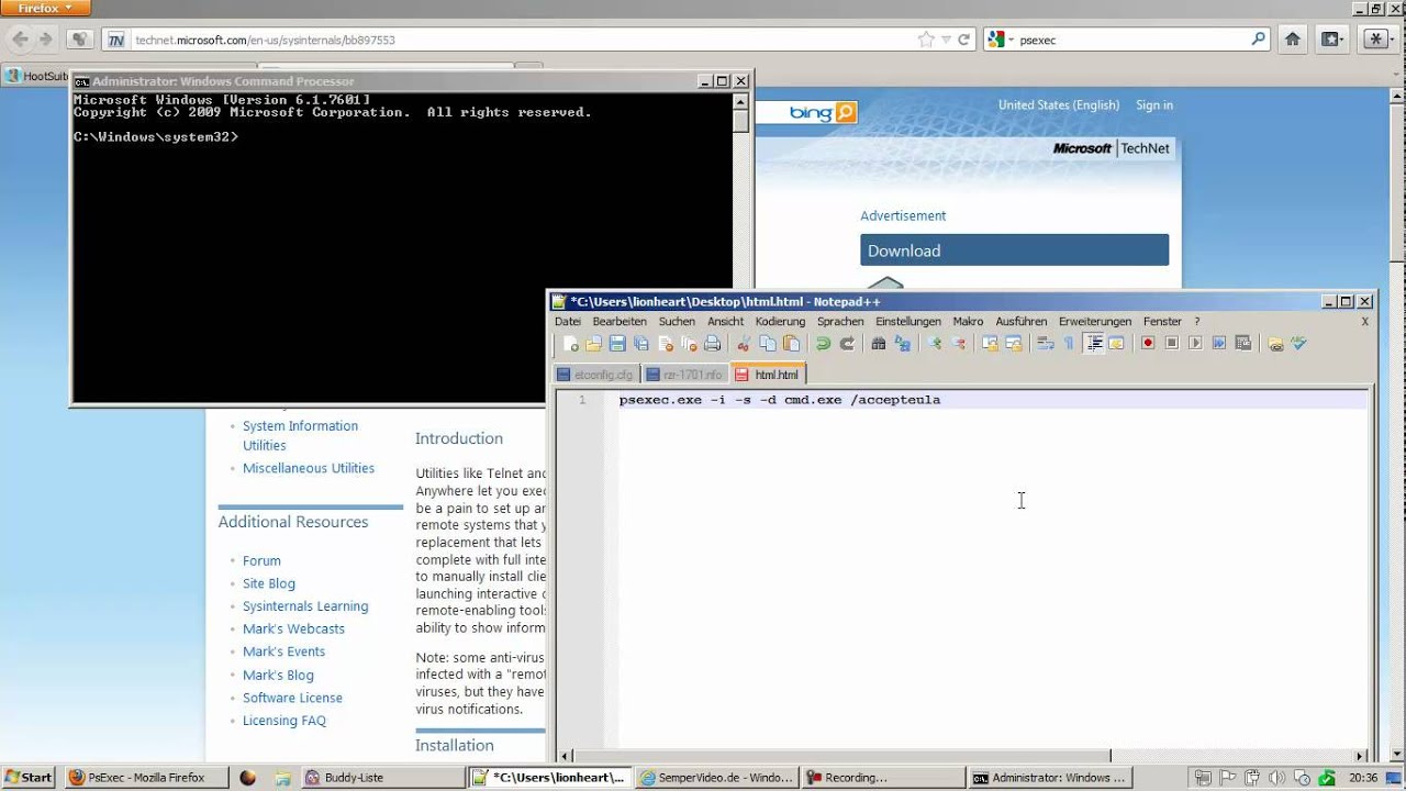 Systemrechte unter Windows 7 erlangen(nt authority\system) - YouTube