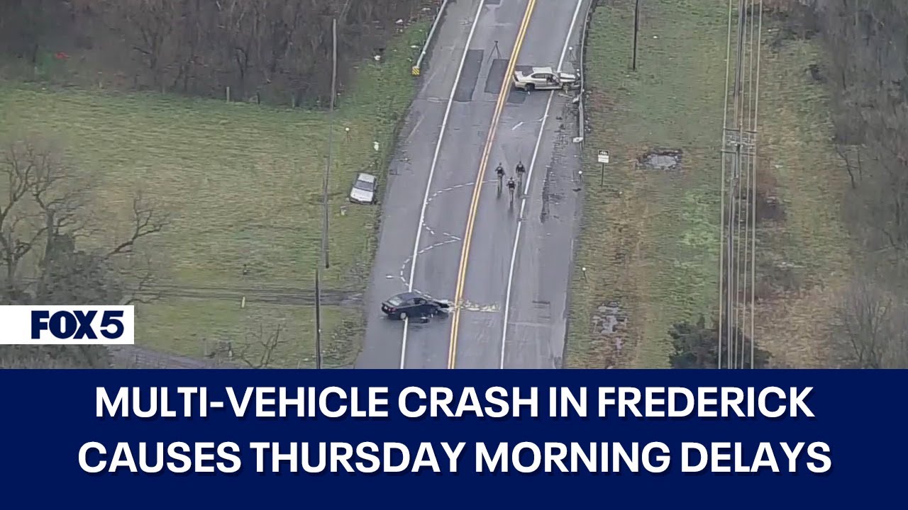 Multi-vehicle crash in Frederick causes Thursday morning delays - YouTube
