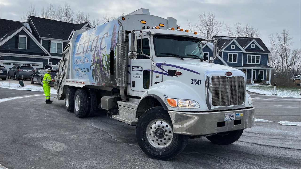 Casella Waste Peterbilt Leach Rear Loader Garbage Truck Packing Post ...
