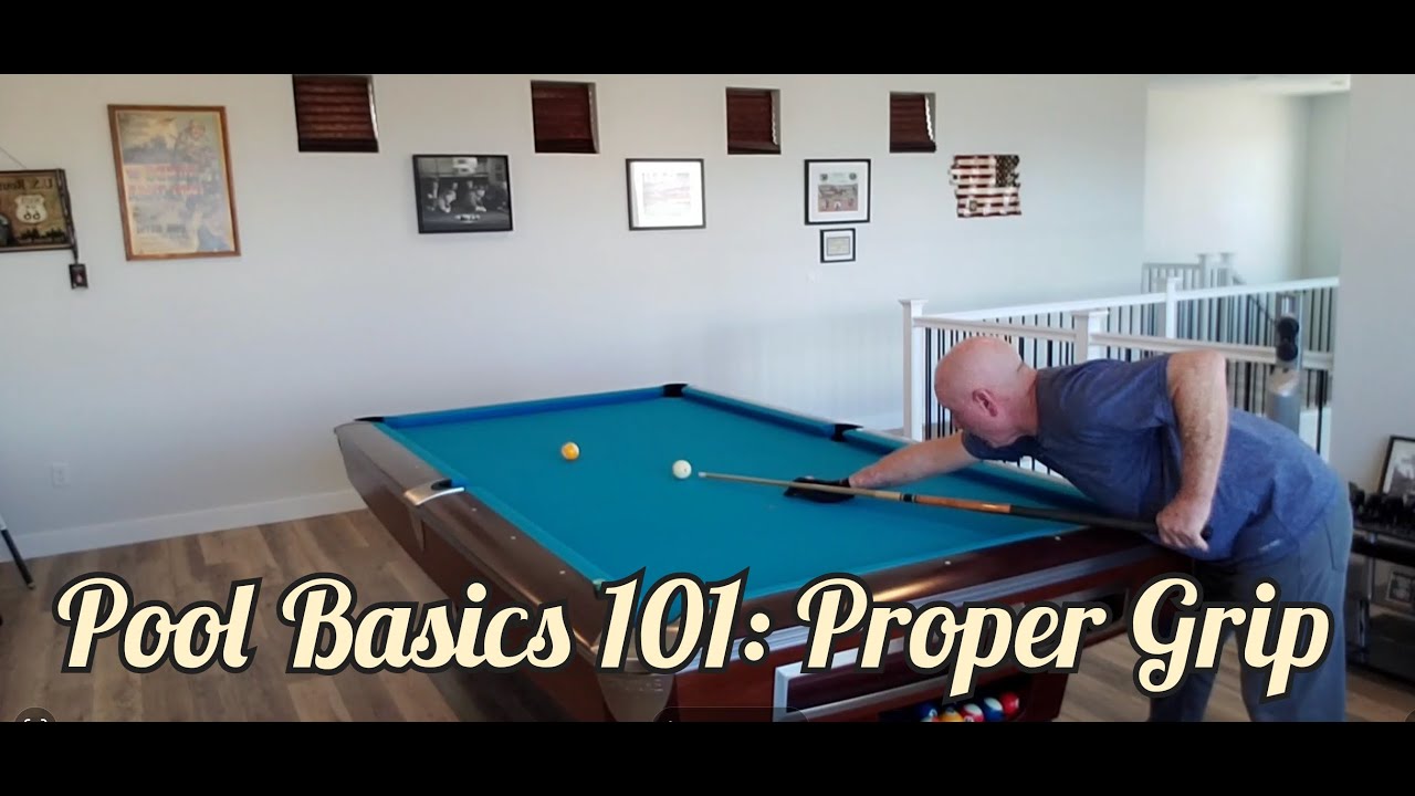 Pool Basics: How to properly grip the cue stick. - YouTube