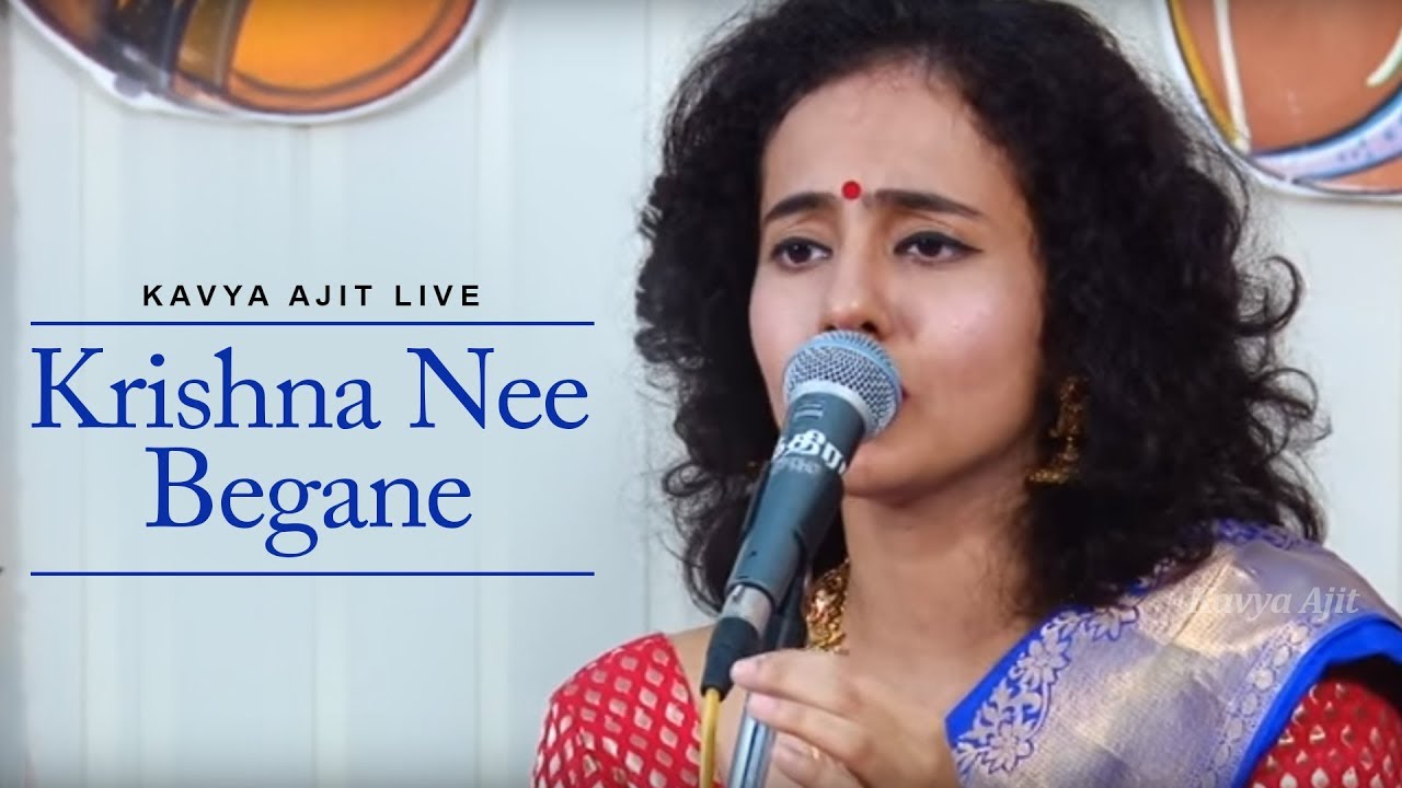 Kavya Ajit Live - Krishna Nee Begane - YouTube