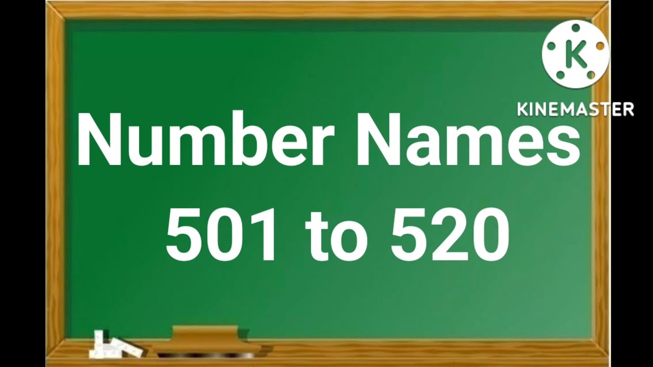 Number Names 501 to 520//501 to 520 Number With Spelling//501 to 520 ...