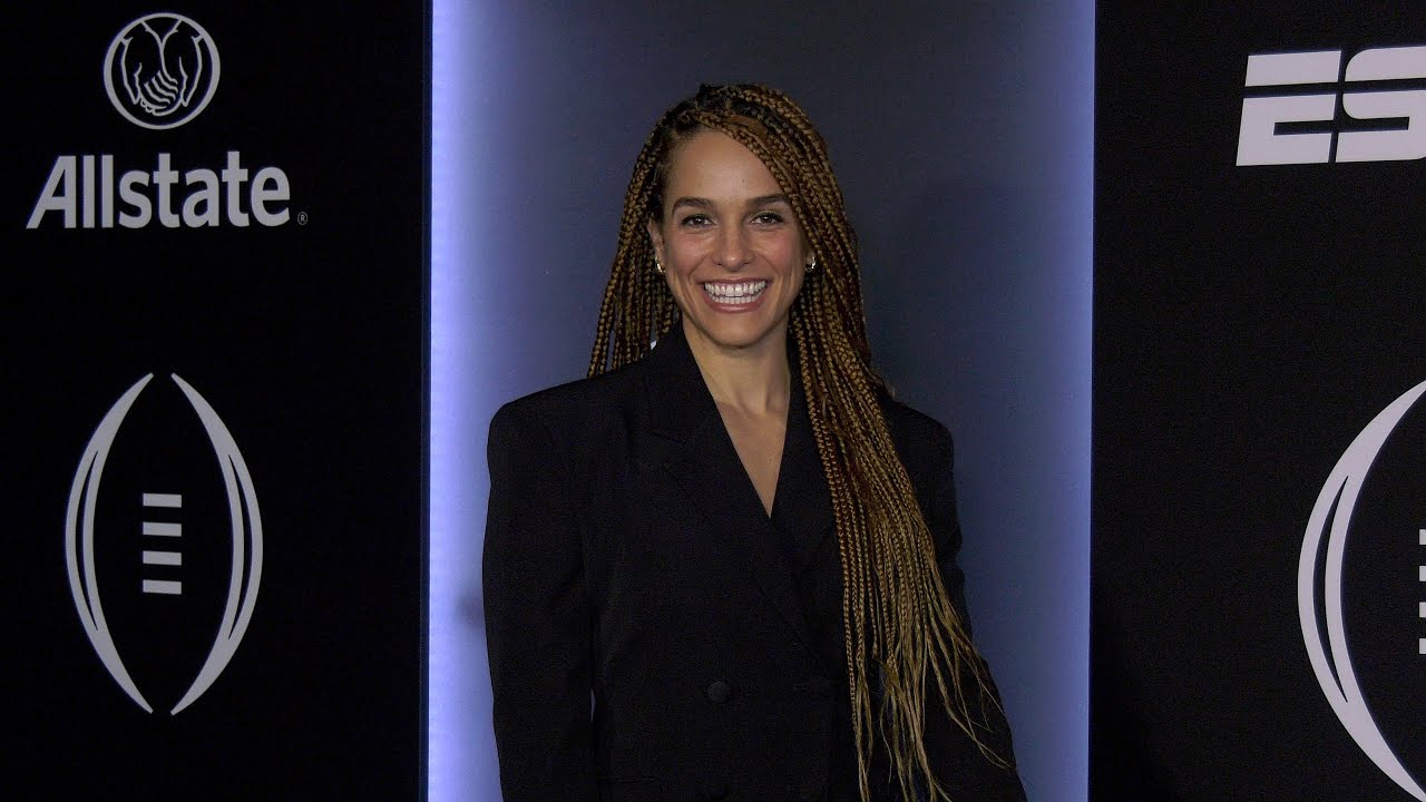 Jess Sims "ESPN and CFP’s Allstate Party at the Playoff" Blue Carpet in ...